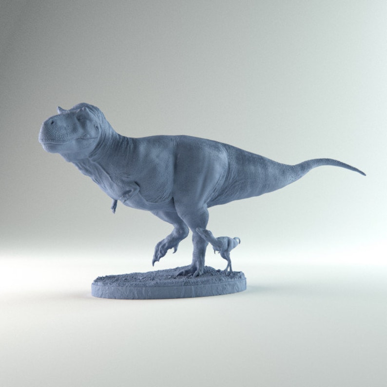 Tyrannosaurus Rex and Cub Exceptional 3D Resin Printed Miniature Model ...