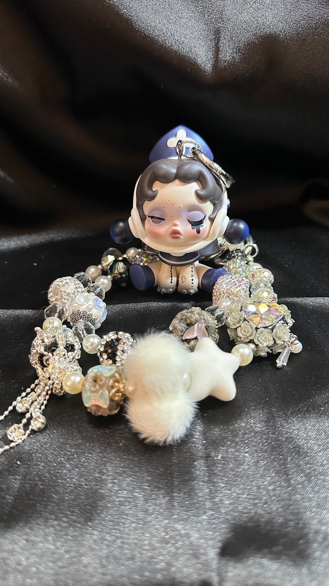 Skullpanda Toy Figure Pop Mart handmade Official Figures Key Chain Bag ...