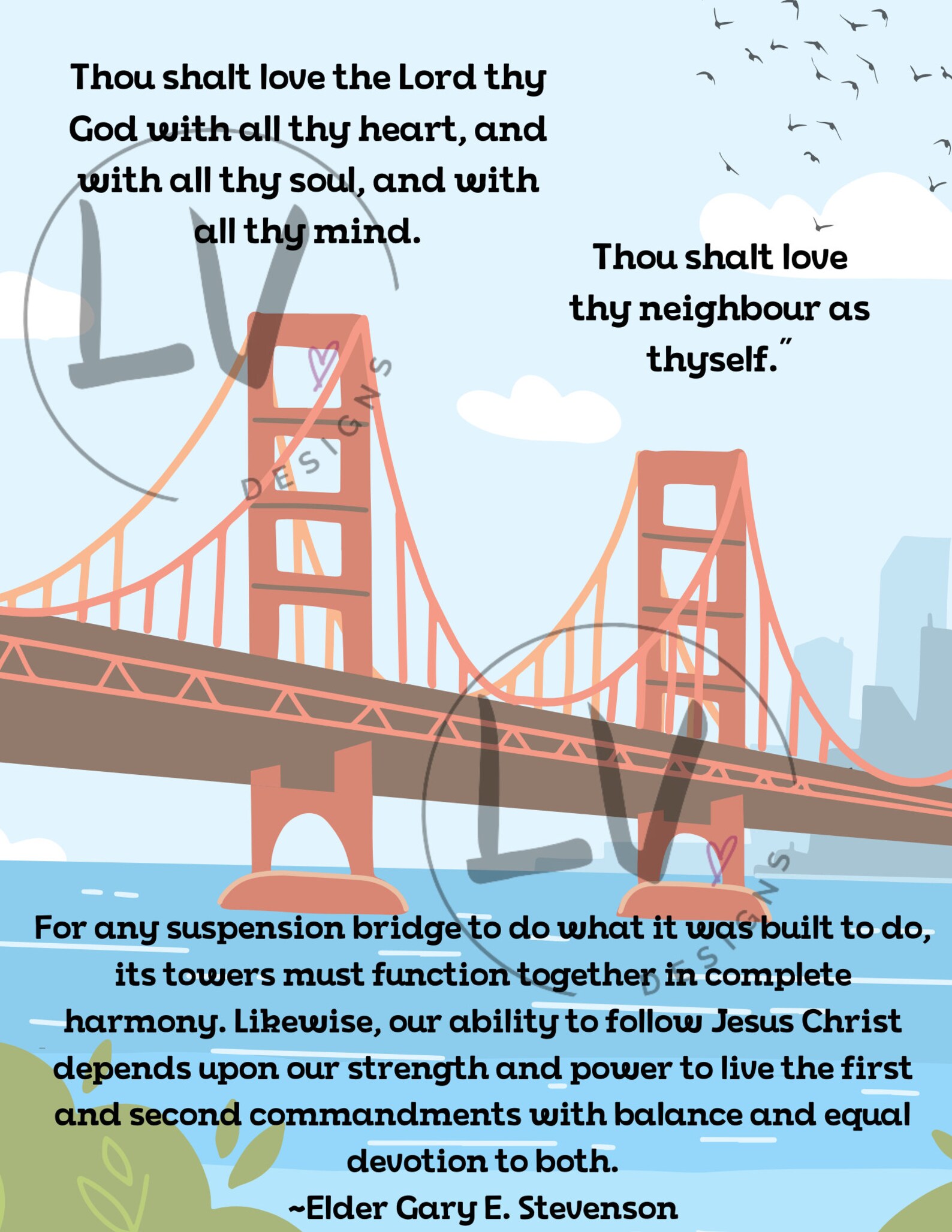 Bridging the Two Great Commandments Printout| LDS Conference Talks ...