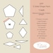 1 INCH - 5 Sided Shapes Pack - EPP Templates PDF Instant Download ...