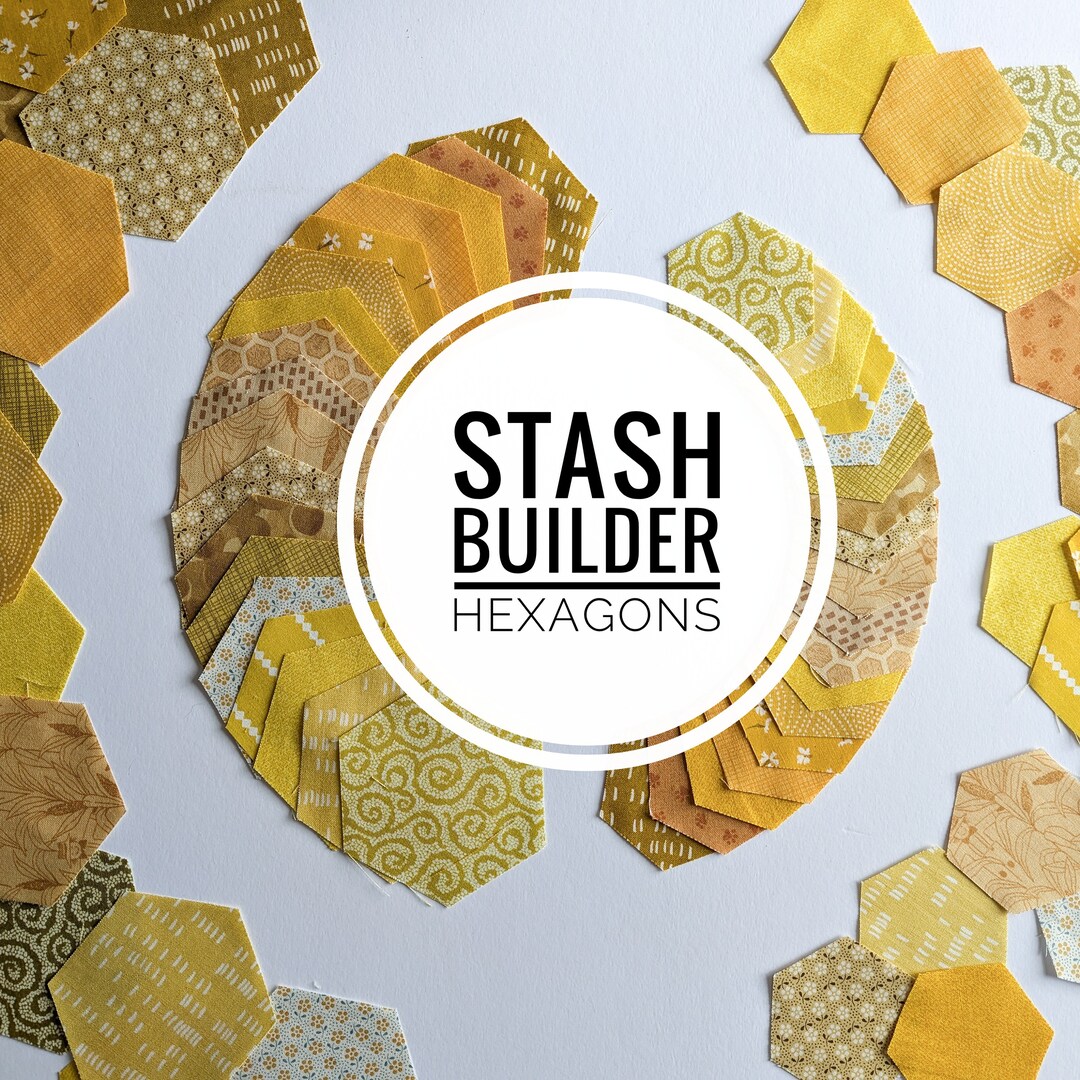 Yellow - Stash Builder - Pre Cut Fabric Hexagons - EPP Hexies - Etsy