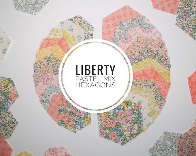 Liberty - Pastel Mix - Pre Cut Fabric Hexagons - EPP Hexies - Etsy