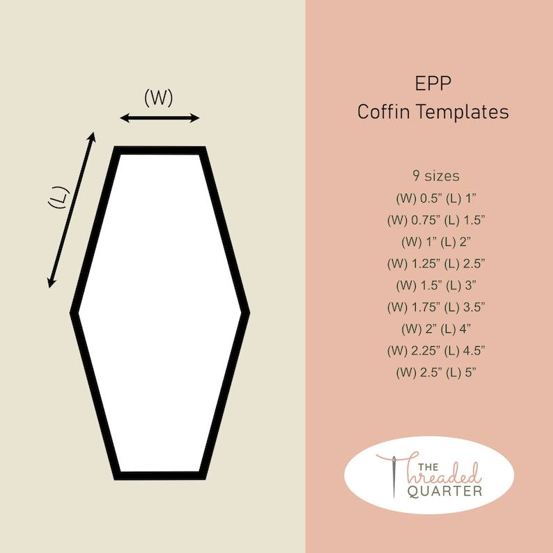 9 Sizes Printable Coffin EPP Templates PDF Instant Download - Etsy
