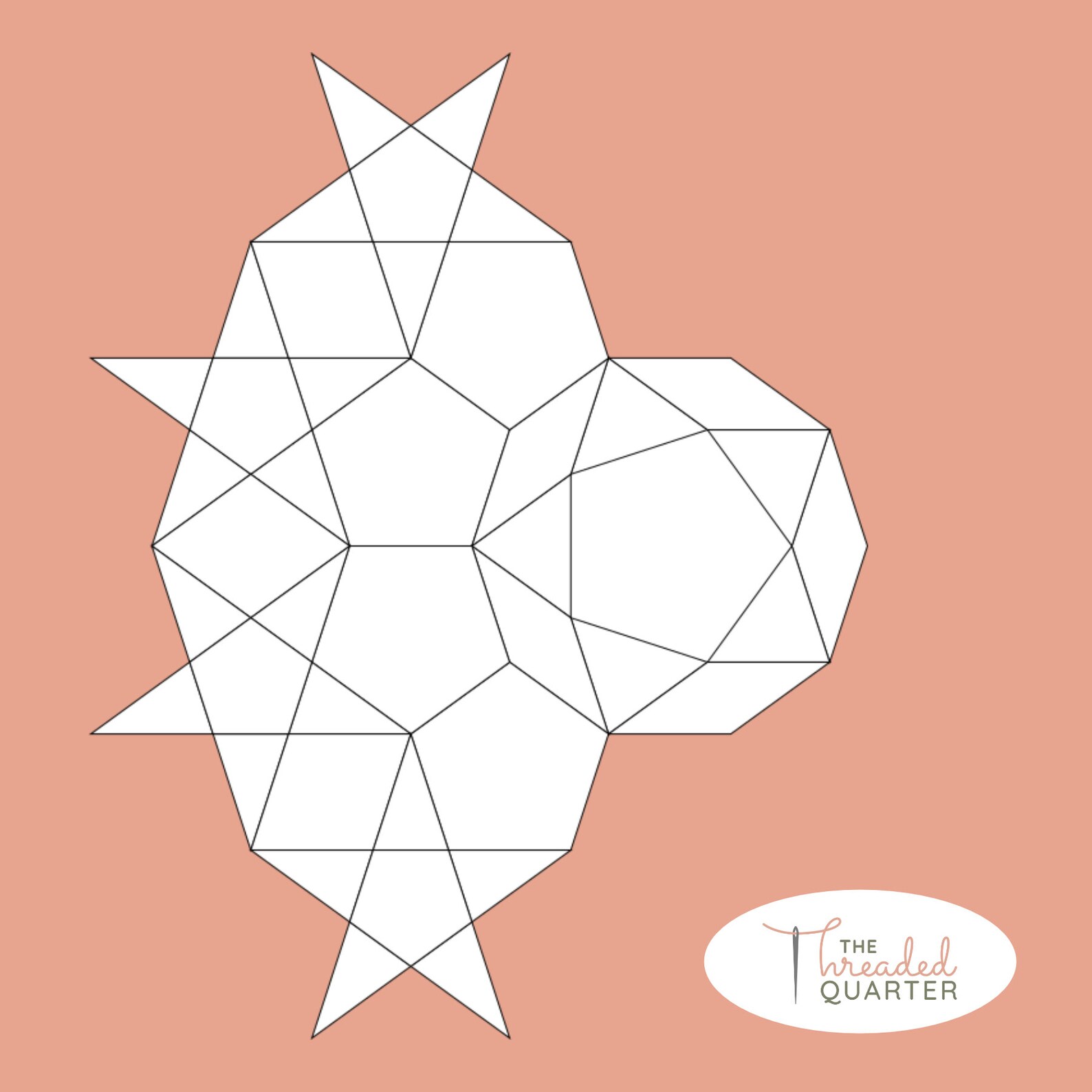 1 INCH - 5 Sided Shapes Pack - EPP Templates PDF Instant Download ...
