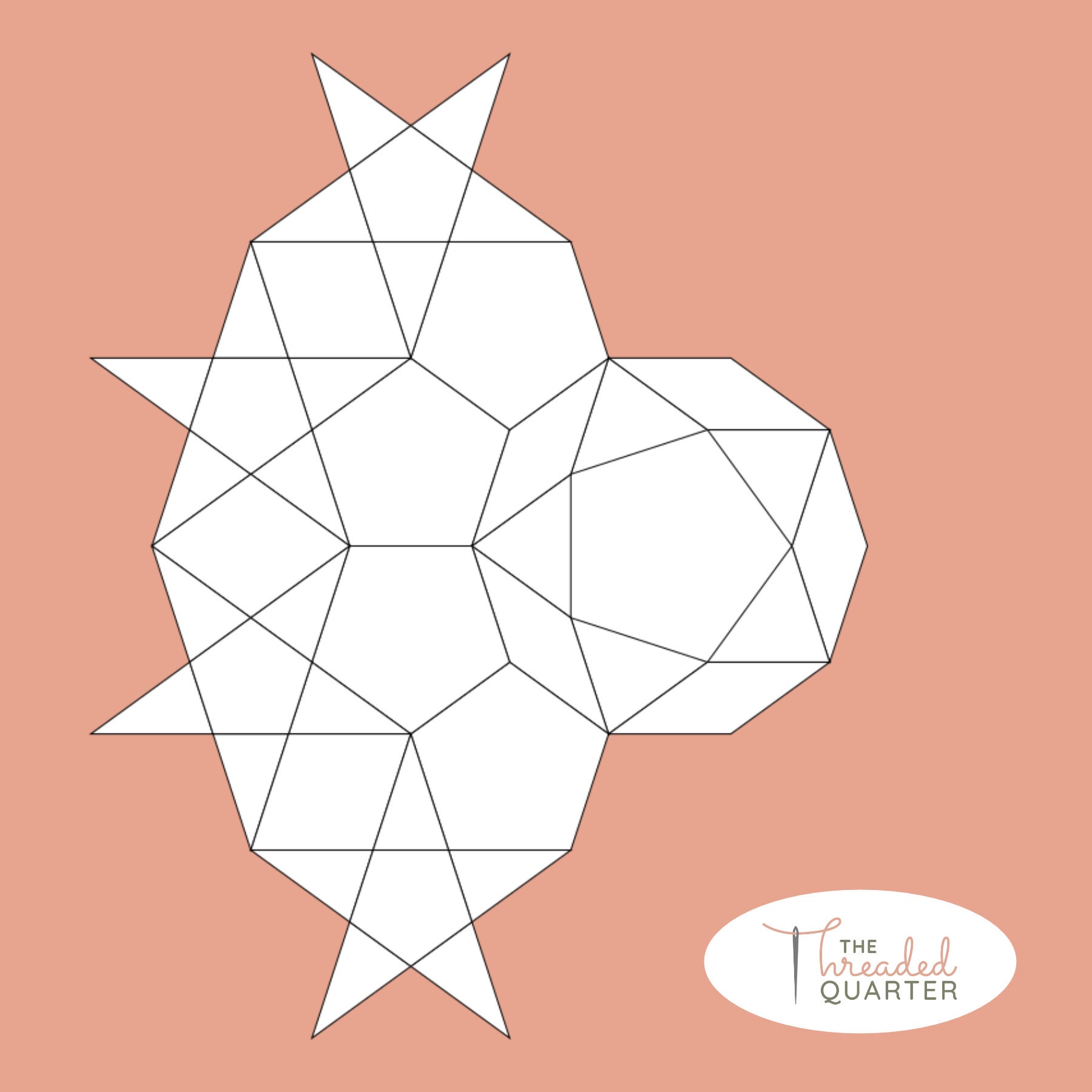 1 INCH - 5 Sided Shapes Pack - EPP Templates PDF Instant Download ...