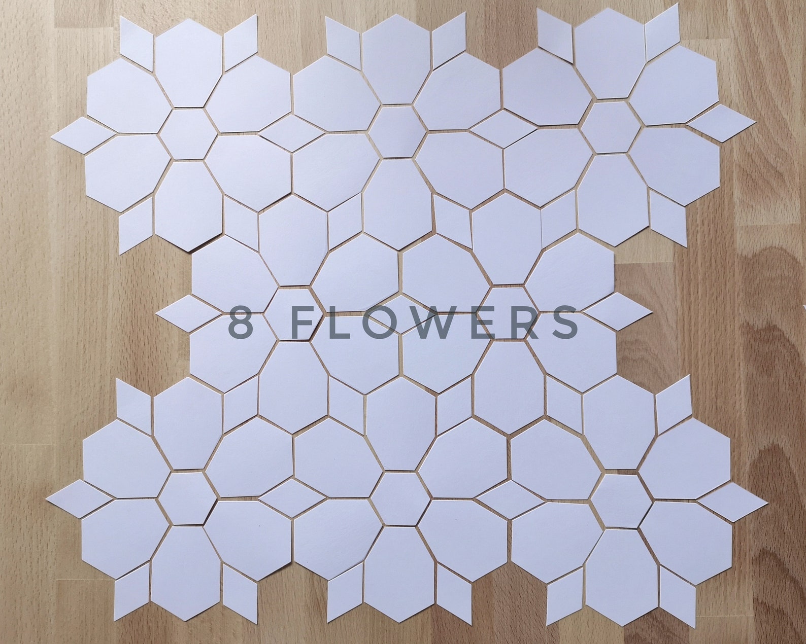 Pre-cut Geranium Paper Templates for English Paper Piecing - Designed ...