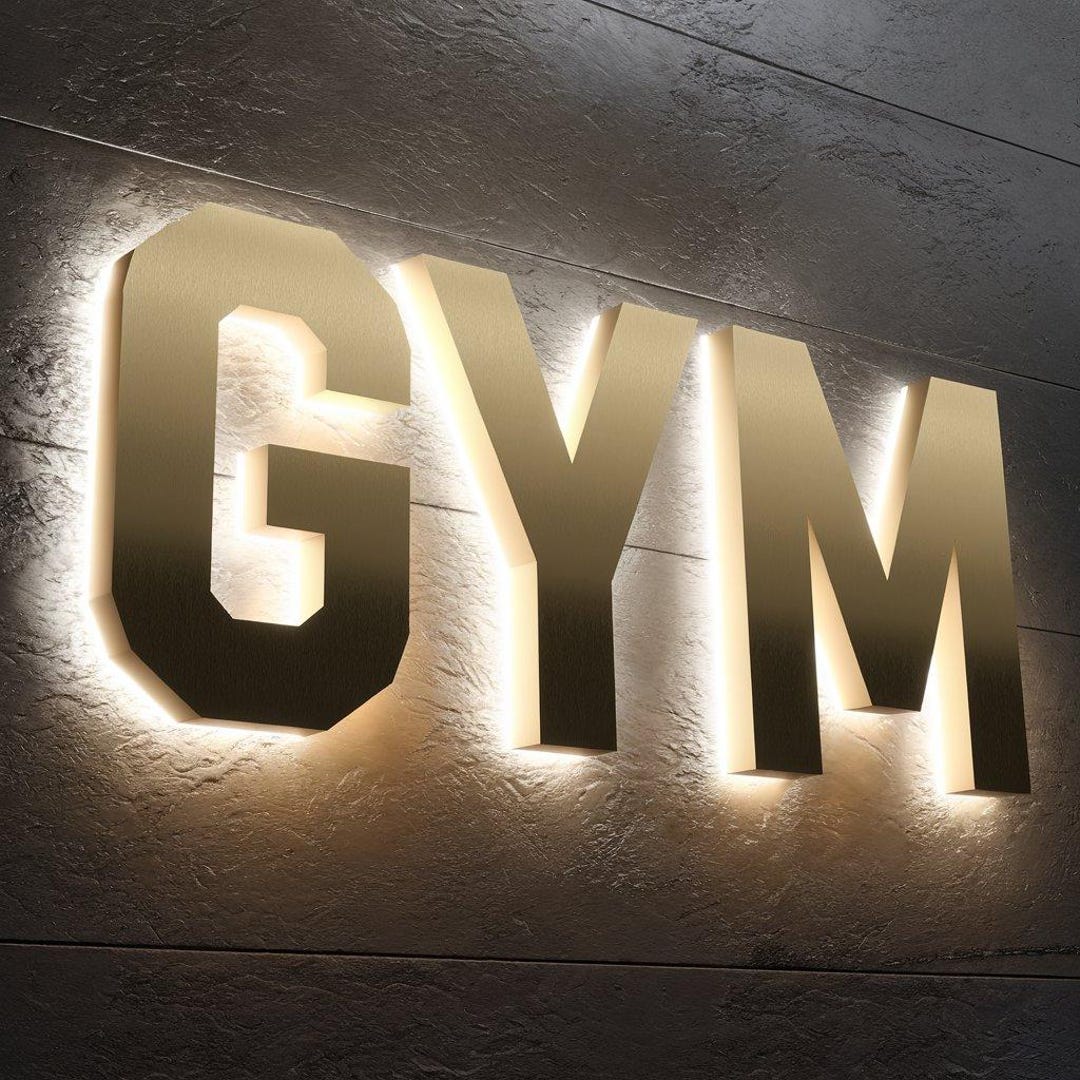 Custom 3D Backlit Logo Business Sign , Illuminated Business Signage ...