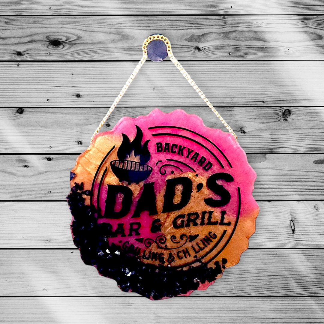 Bar and Grill Backyard Decor Gift for Dad, Grilling Dad Gift for Summer ...
