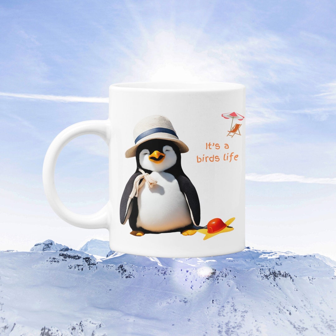 Cute Penguin Coffee Mug, Beach Themed Summer,coffee Mugs, Emperor ...