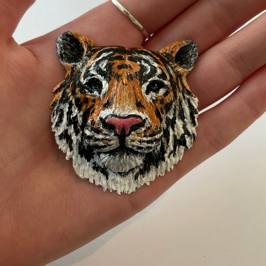 Handmade Tiger Head Fridge Magnet - Etsy