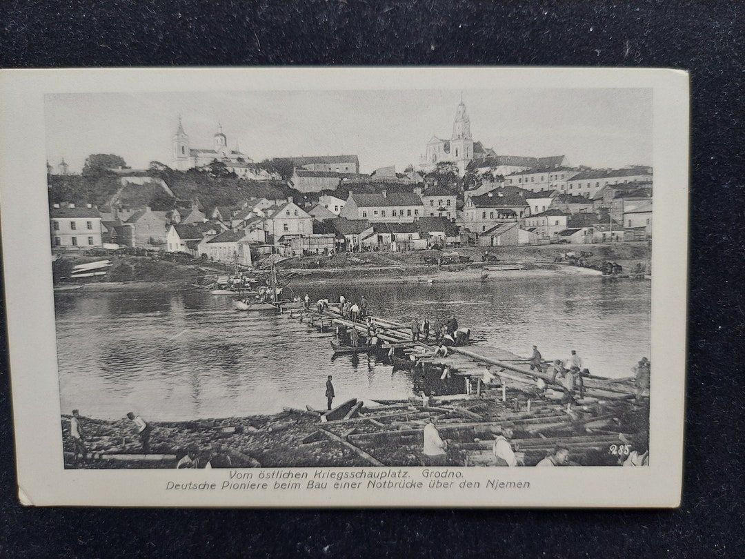 WW1 Real Photo Postcard, Black and White Print in Grodno, German ...