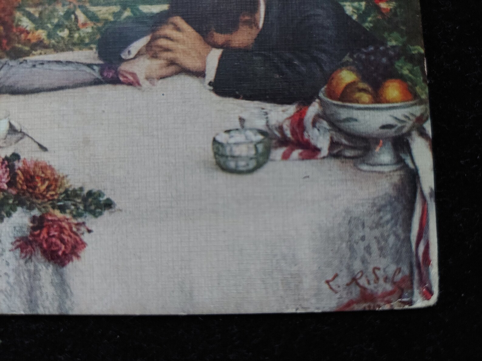 Vintage Glamour Postcard, Romantic Couple Postcard 19 Century Fashion ...