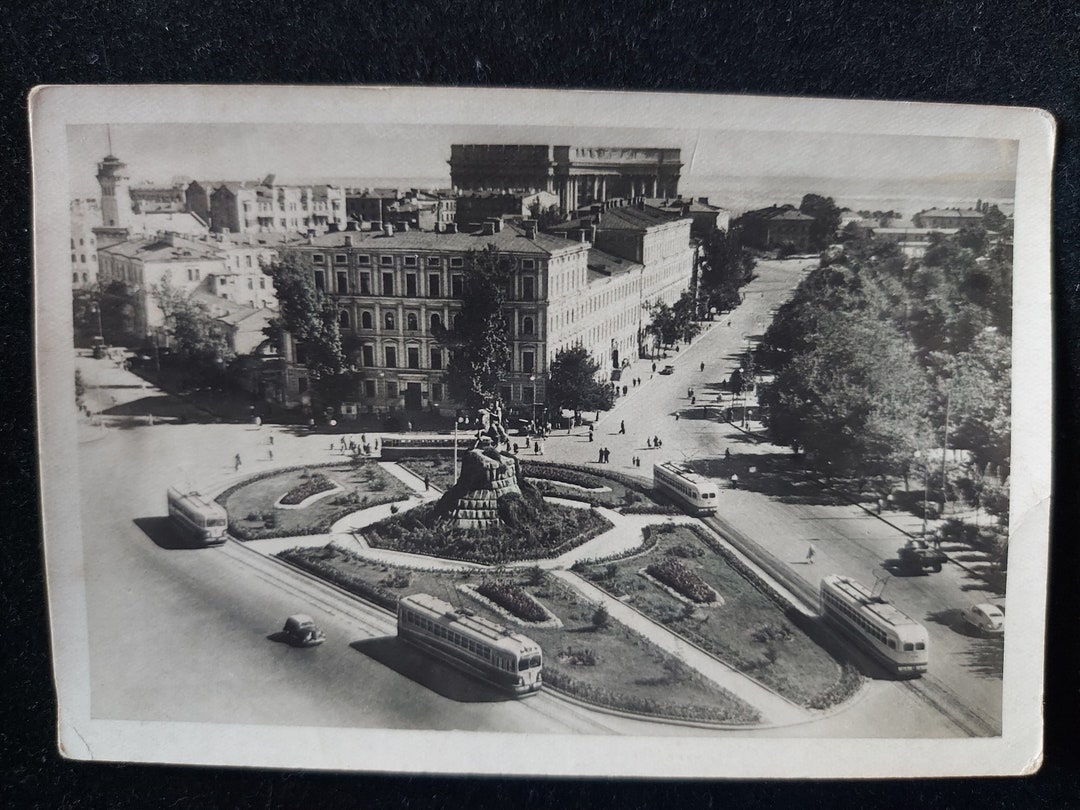 1950s National Ukrainian Art Postcards Bohdan Khmelnitsky Square in ...
