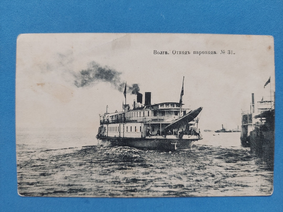 Volga Russian Empire Steam Ship, Russia River Shop, Volga River Ship ...