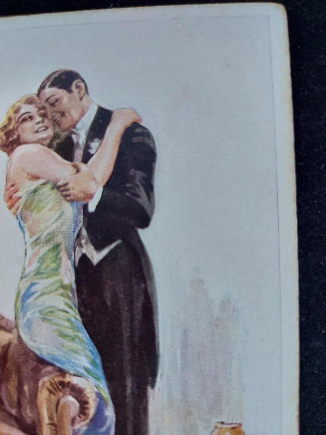 Vintage Glamour Postcard, Fashionable Couple Postcard, Edwardian Print ...