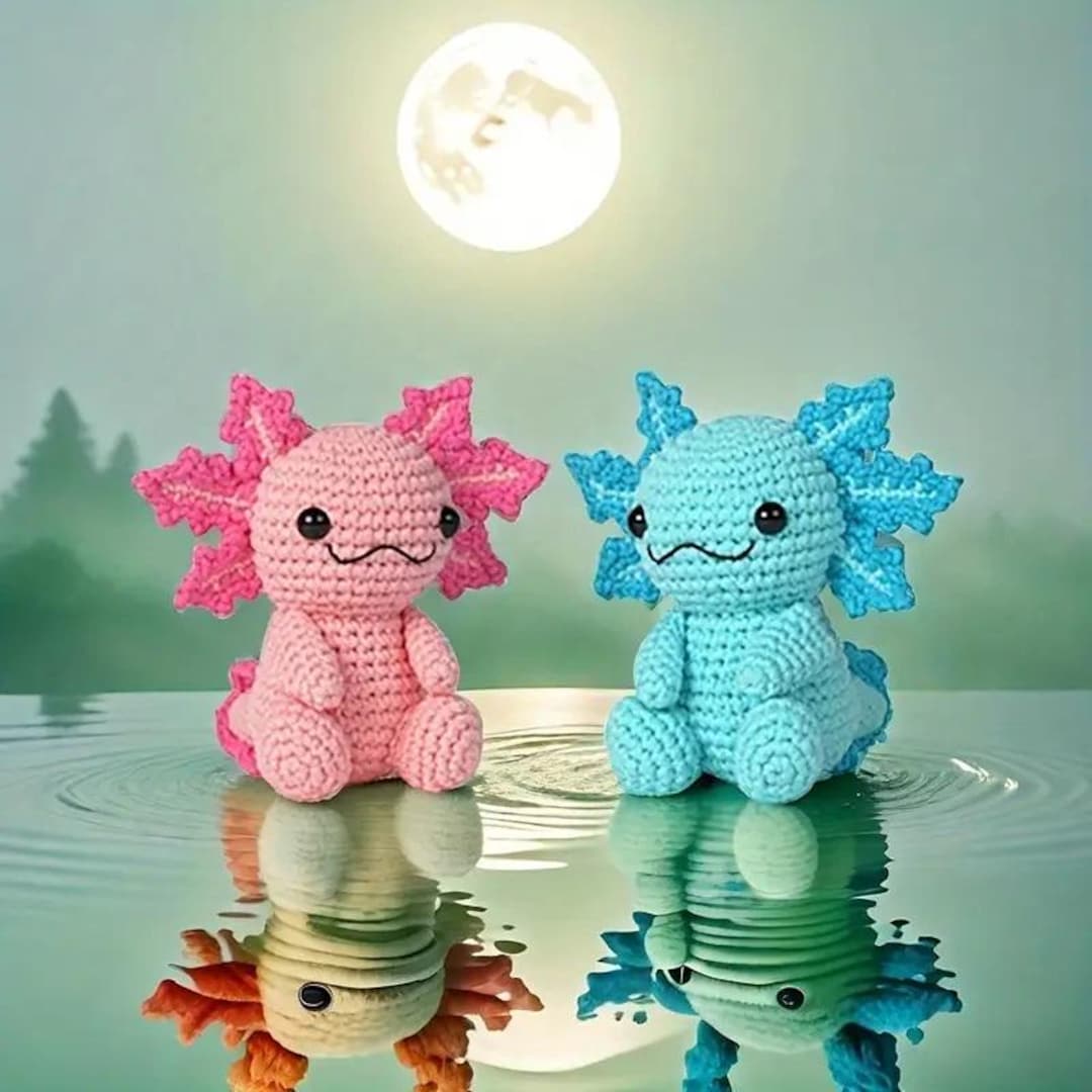 Crochet Axolotl Starter Kit: Amigurumi DIY Project With Video Tutorial ...