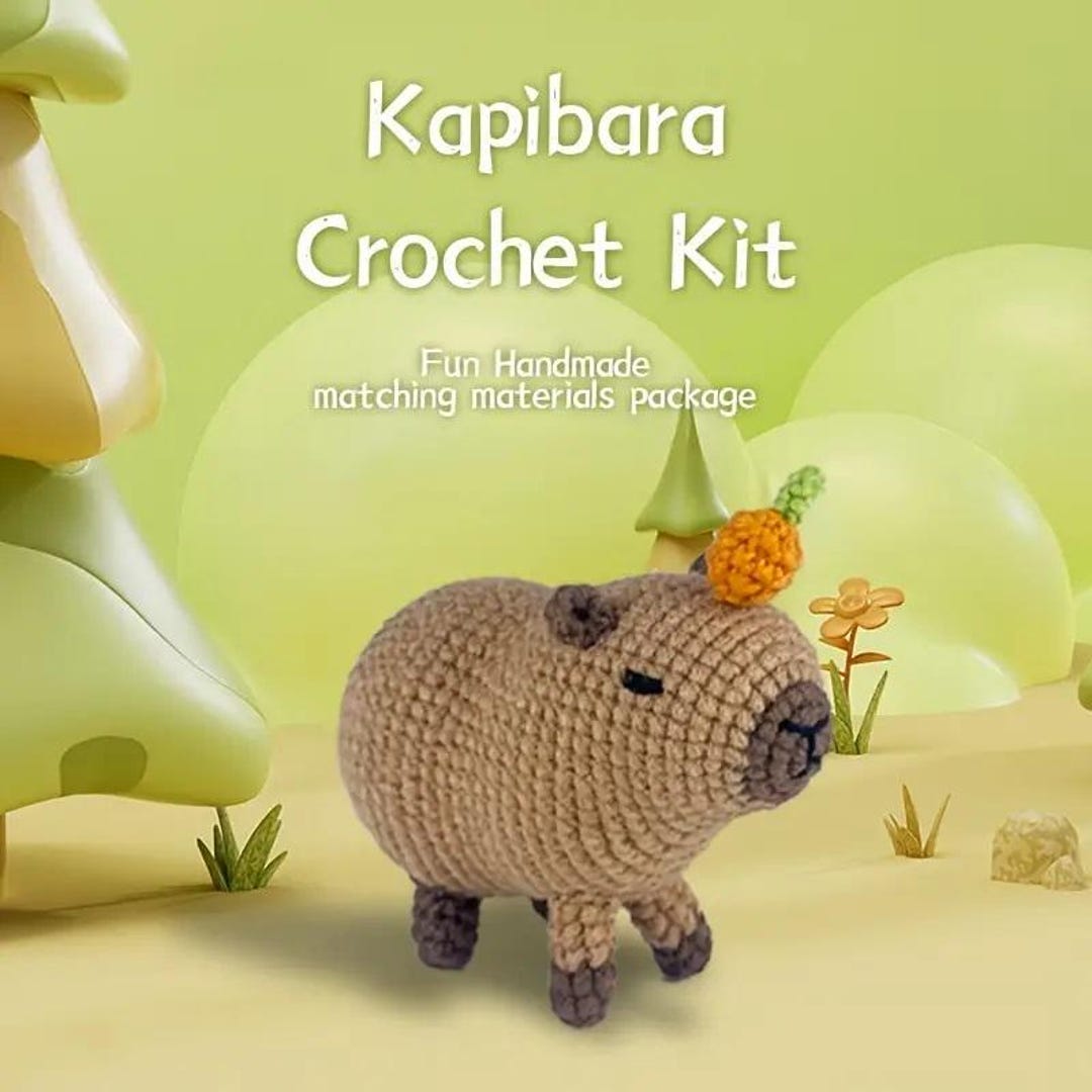 Cute Capybara Crochet Kit for Beginners, 1set - Perfect DIY Gift for ...