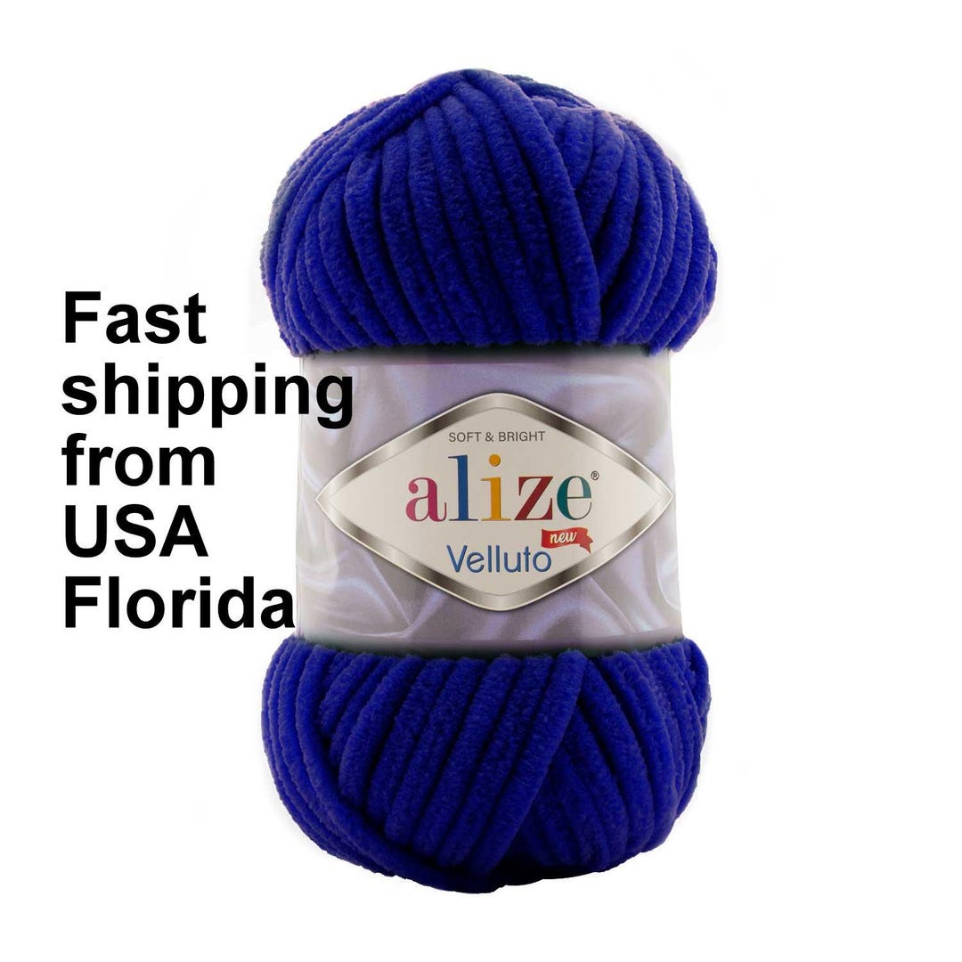 Alize Velluto Chenille Yarn: Soft Plush Baby Blanket Yarn - Etsy