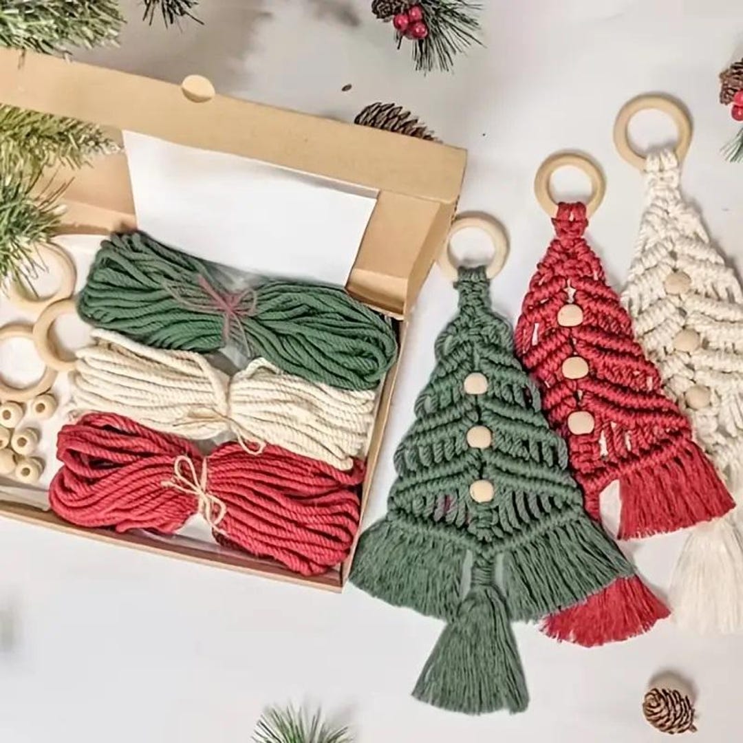 Woven Christmas Tree 3pcs DIY Kit Christmas Craft Gift Kit Very ...