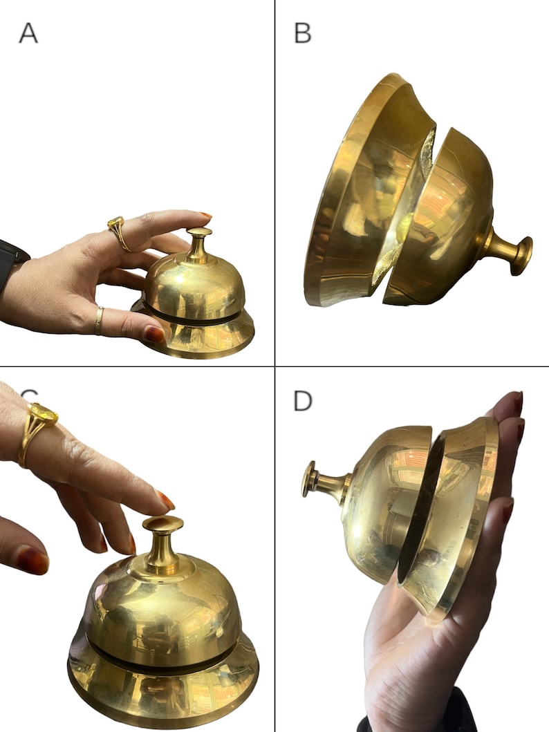 Brass Desk Bell Classic Shop Counter Bell Front Desk Retail Service ...