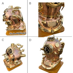 22-inch Mark V US Navy Diving Helmet – Full-size Copper & Brass ...