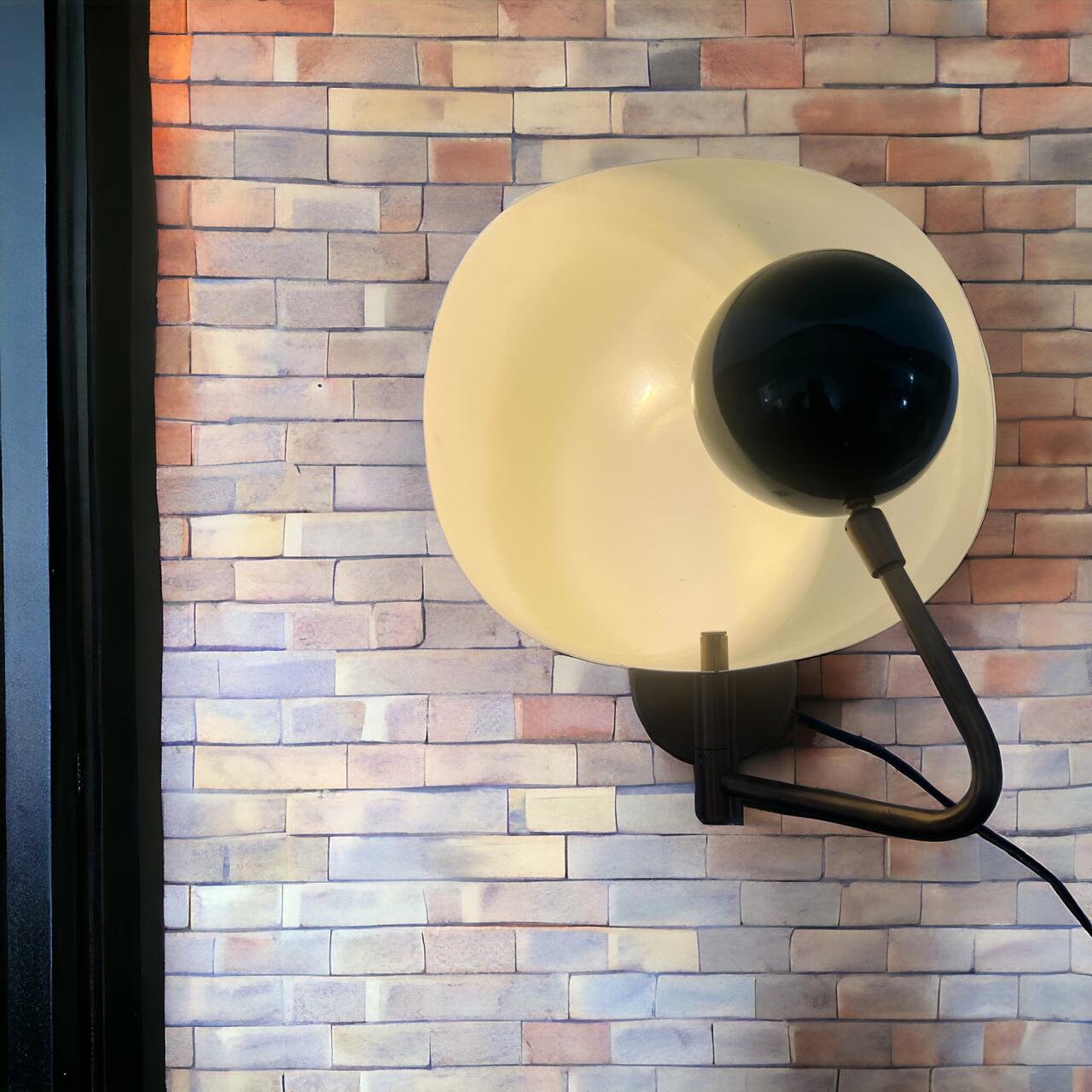 White Circle Wall Sconce Vintage Style Lighting Indoor Outdoor Wall ...