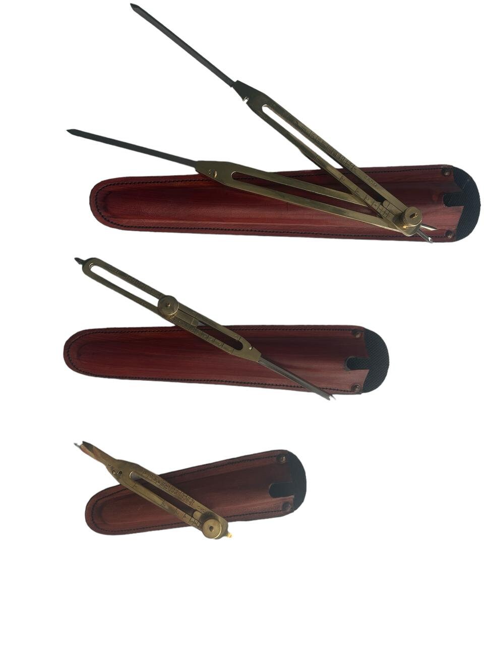 Set of 3 Proportional Brass Compass Work Engineering Drafting Tools 6 ...