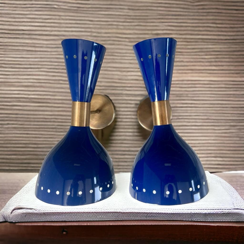 1950s Italian Mid Century Double Sconces Sputnik Diabolo Wall Lights ...