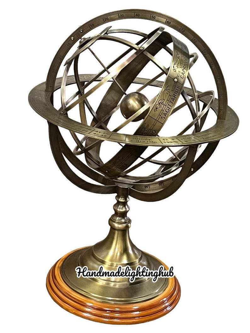 Brass Armillary Sphere 14 Celestial Globe 20tall Astrolabe Navigation ...