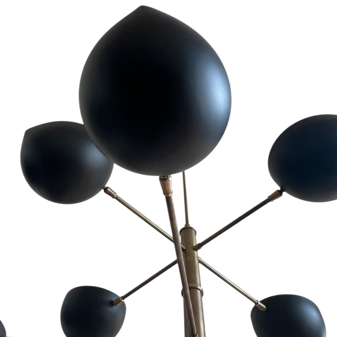 8-light Black Sputnik Chandelier: Mid-century Modern Ceiling Light - Etsy