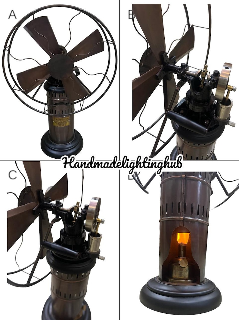 Kerosene Oil Steam Fan | Working Collectible Stirling Engine Steampunk ...