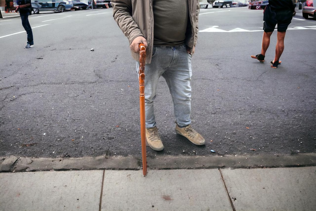 Wooden Cross Walking Stick - Elegant Crutch for Men and Women - Unique ...