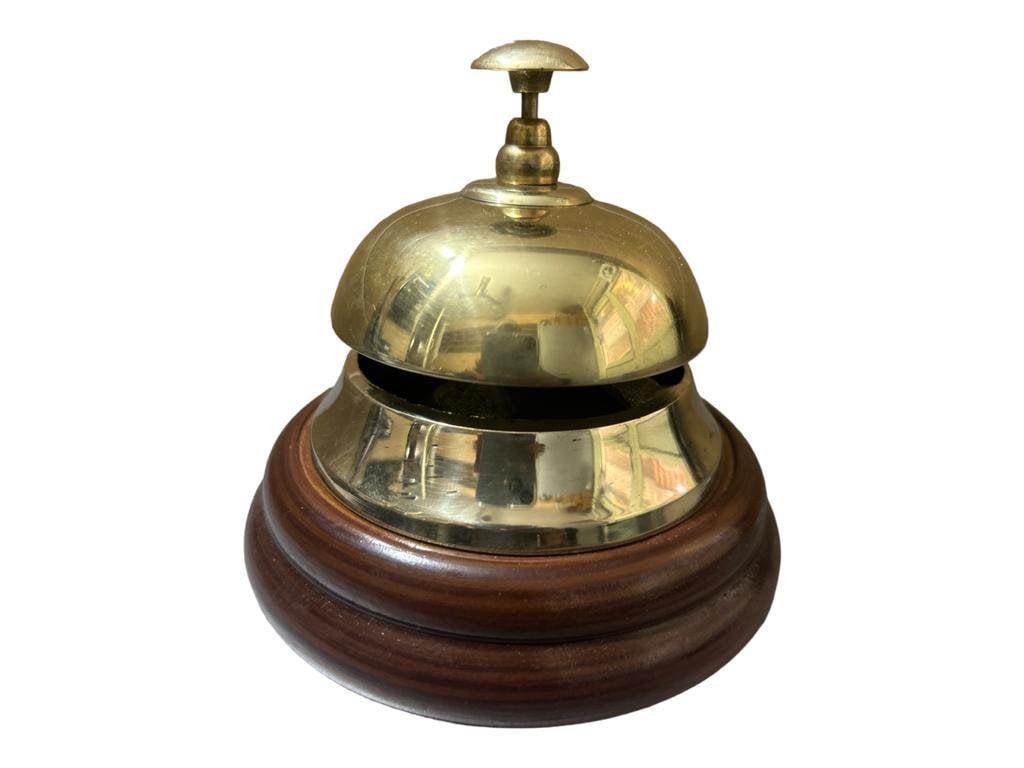 Brass Desk Bell Classic Shop Counter Bell Front Desk Retail Service ...