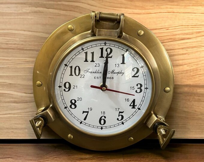 Vintage Rotating Small Desk Clock, Ship Clock, Travel Pocket Clock ...