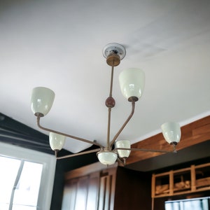 1950s Mid Century Italian Diablo Wall Sconce maroon & White Brass ...