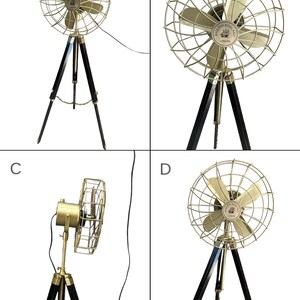 Handmade Nautical Wooden Tripod Floor Fan: Modern Home Decor - Etsy
