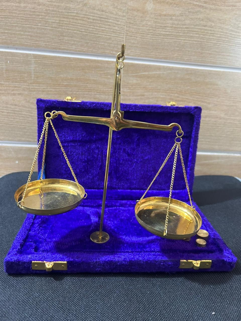 Vintage Brass Weighing Scale goldsmith Balance Scale With Box antique ...