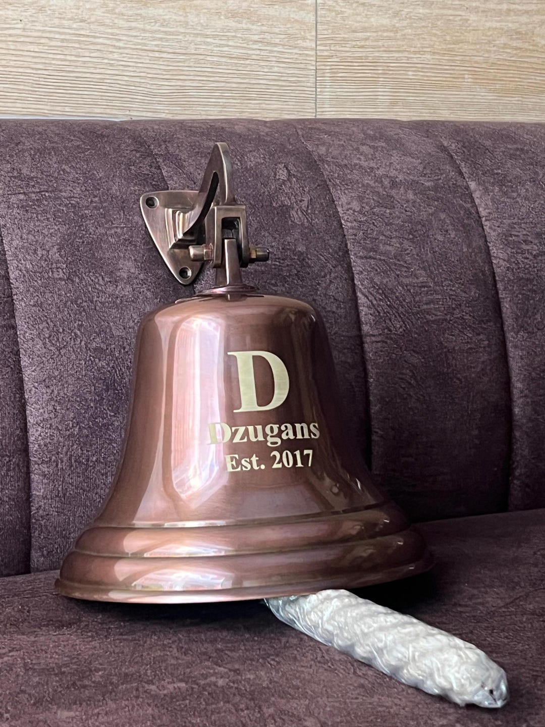 Personalized Brass Bell Nautical Engraved School Wall Hanging Ship Boat ...