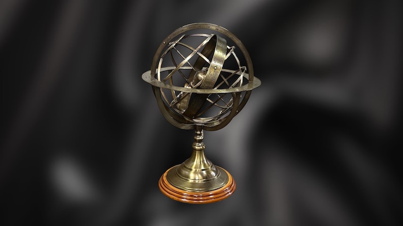 Brass Armillary Sphere 14 Celestial Globe 20tall Astrolabe Navigation ...