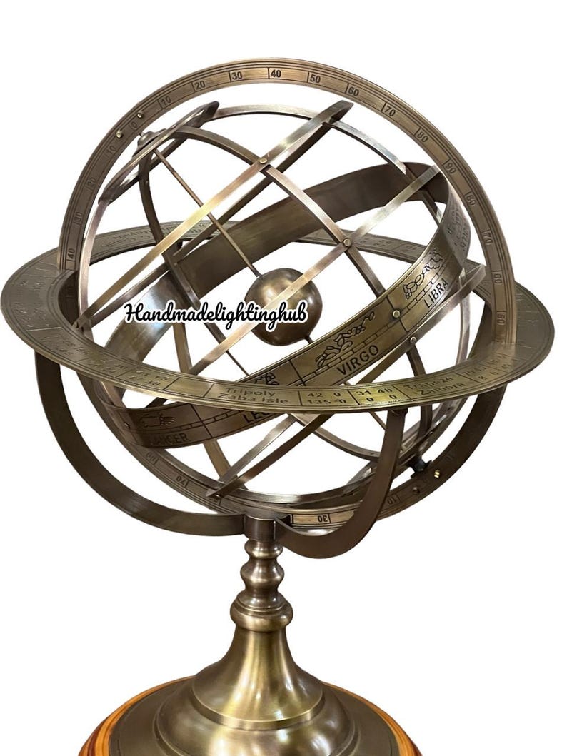 Brass Armillary Sphere 14 Celestial Globe 20tall Astrolabe Navigation ...