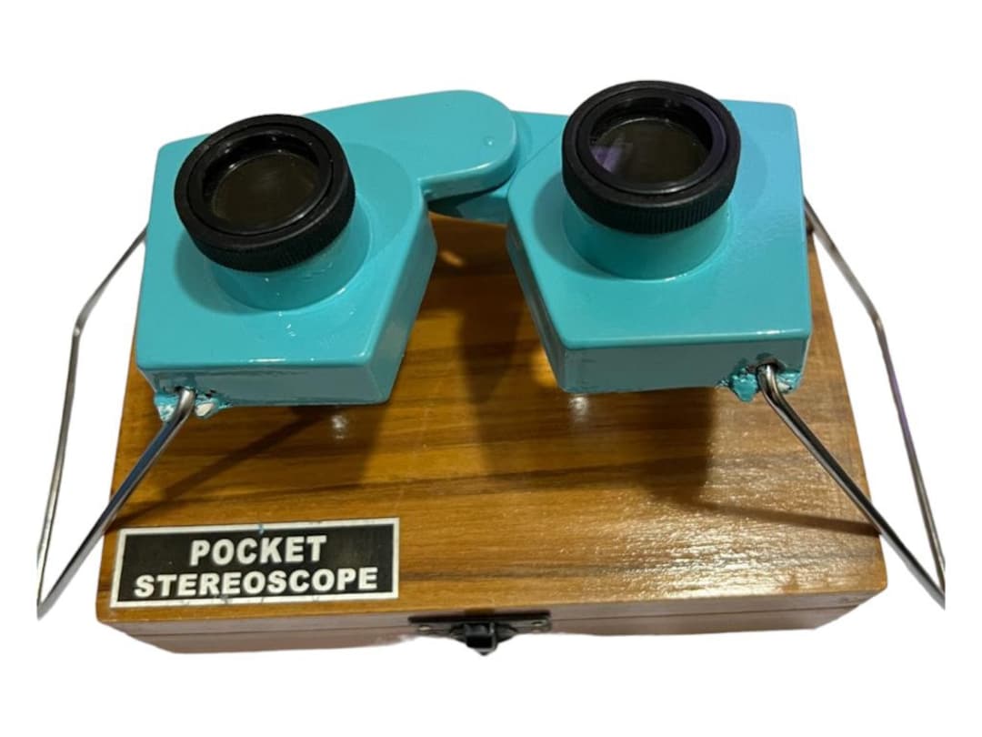 Pocket Stereoscope Mini Aluminum Folding 2 X View Pocket Stereoscope ...