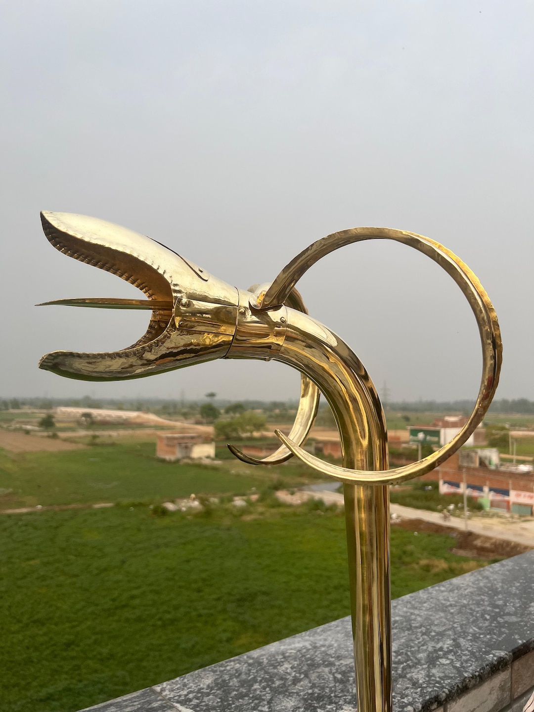 Serpent Carnyx Celtic War Horn Replica -fully Playable Medieval Celtic ...