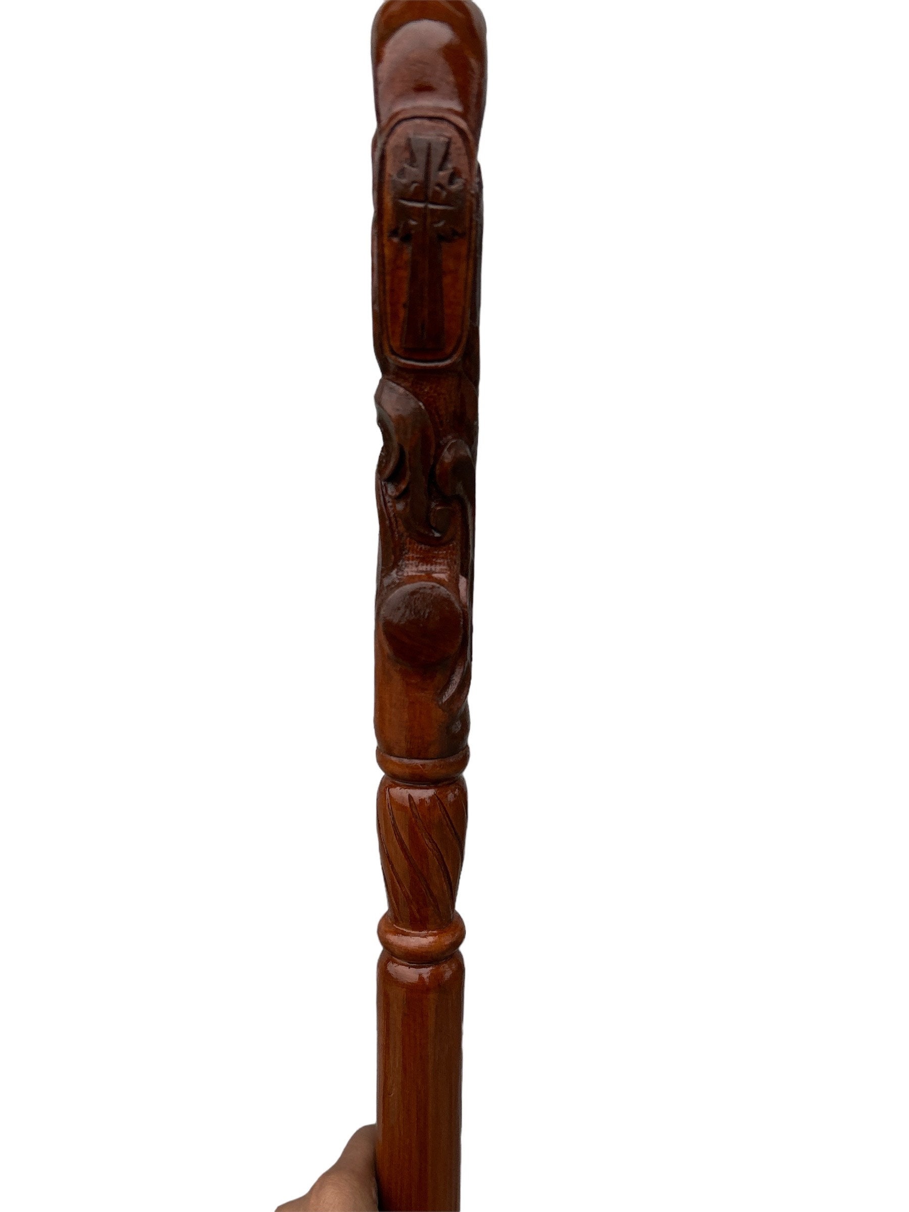 Wooden Cross Walking Stick Elegant Crutch for Men and Women Great Gift ...