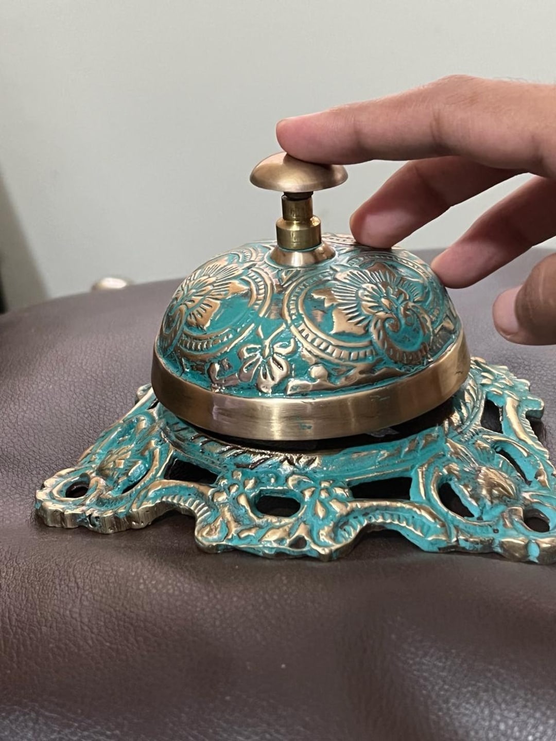 Brass Desk Bell - Classic Shop Counter Bell - Front Desk Retail Service ...