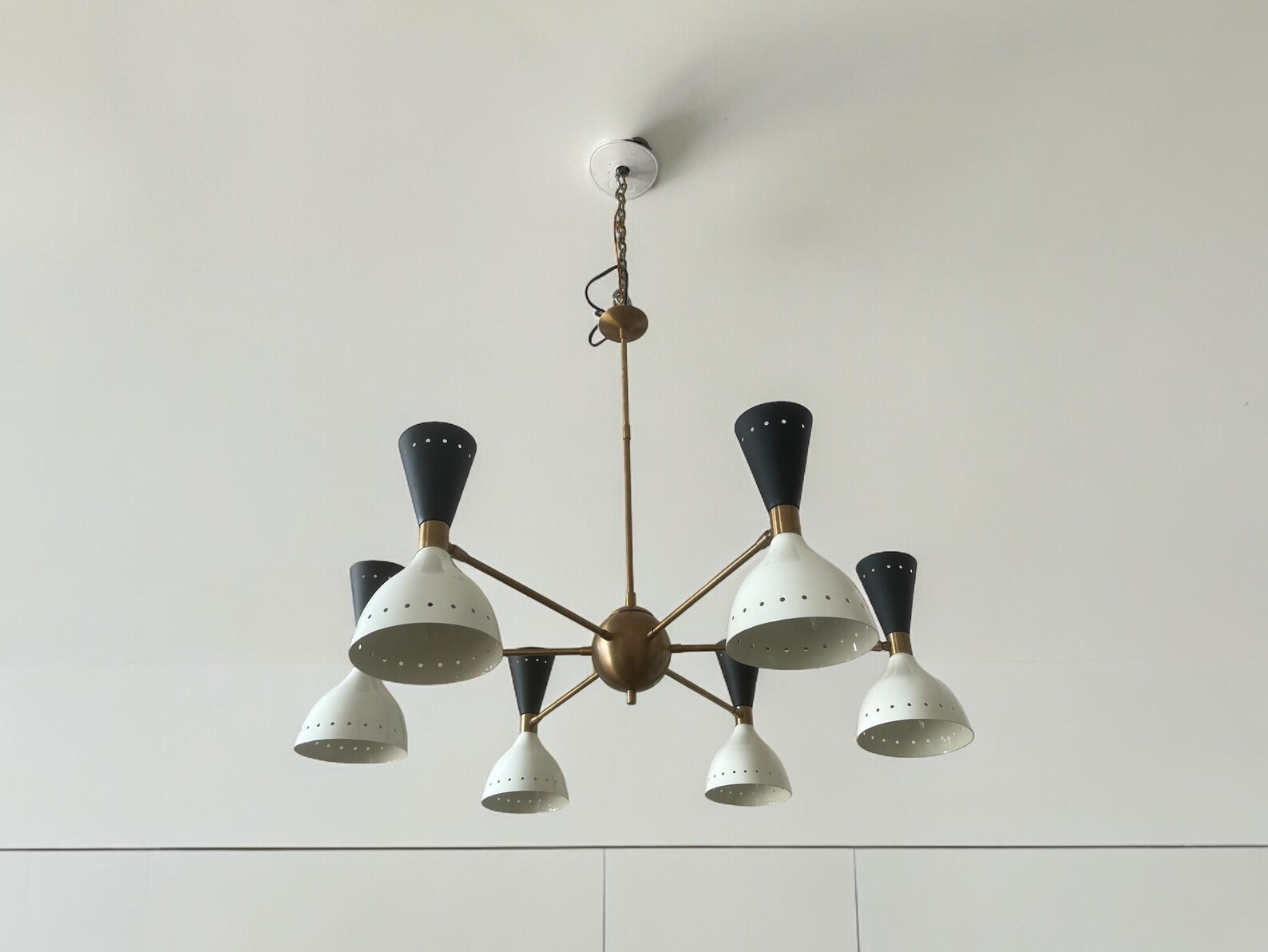 1950s Mid Century Modern Stilnovo Sputnik Chandelier 12 Light 6 Arm ...