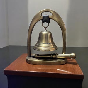 Personalized Brass Bell With Hammer: Engraved Nautical Wedding Decor - Etsy