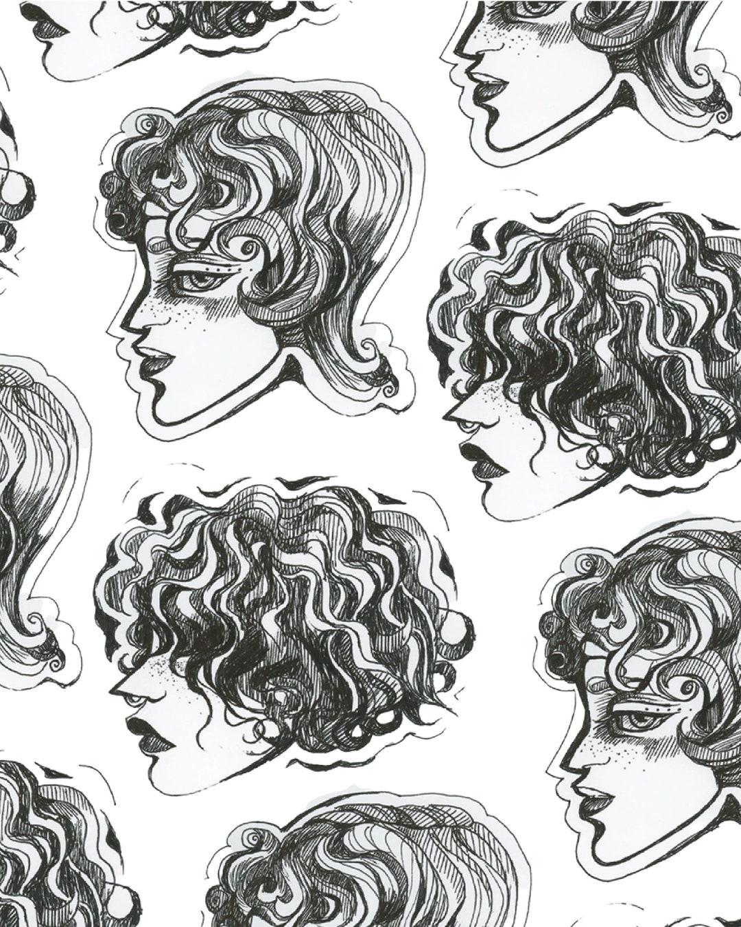 Cool Girl Pattern: Art Print - Etsy