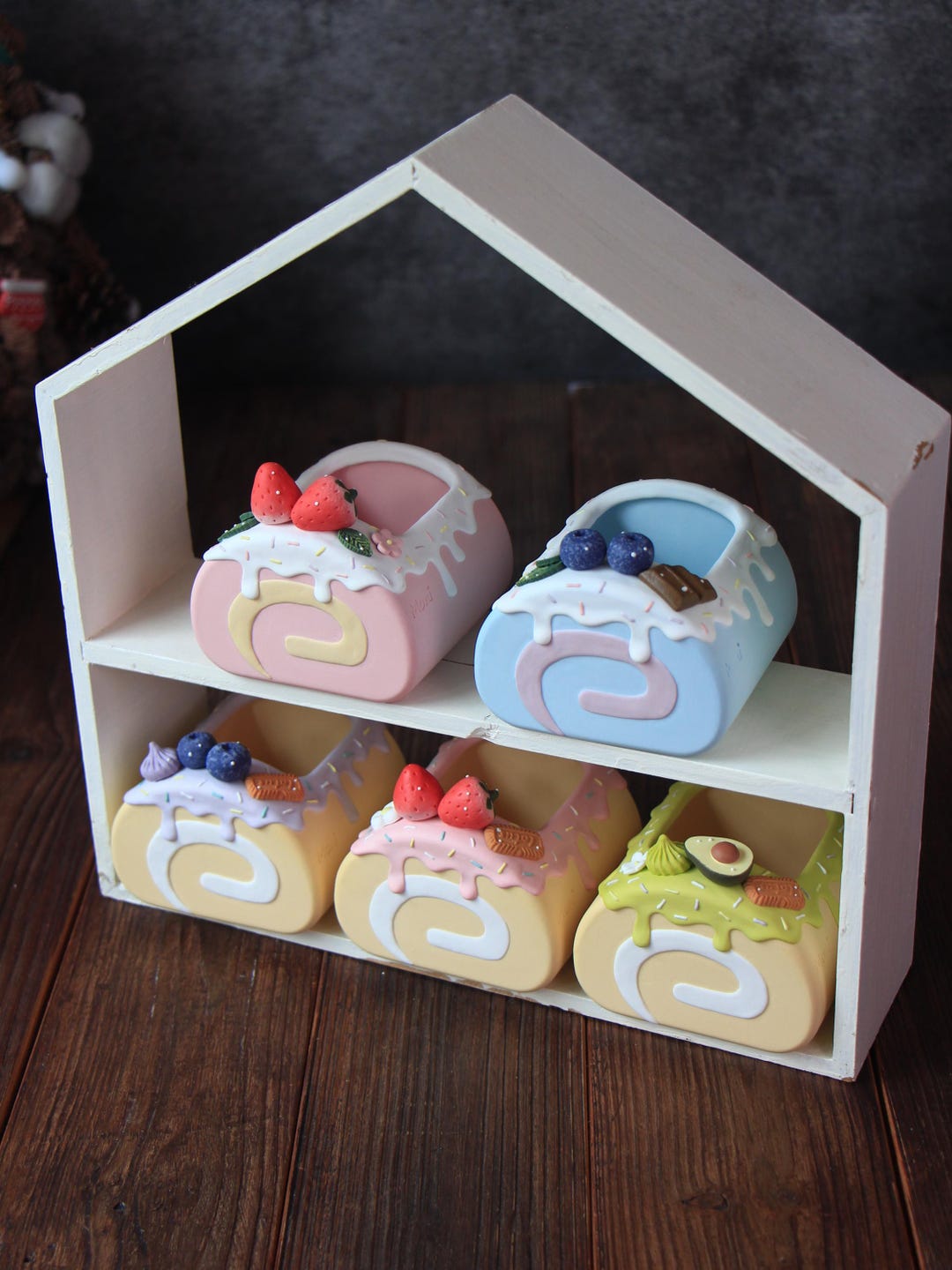 Handmade Ceramic Cake Roll Planter: Dessert Lover Gift - Etsy