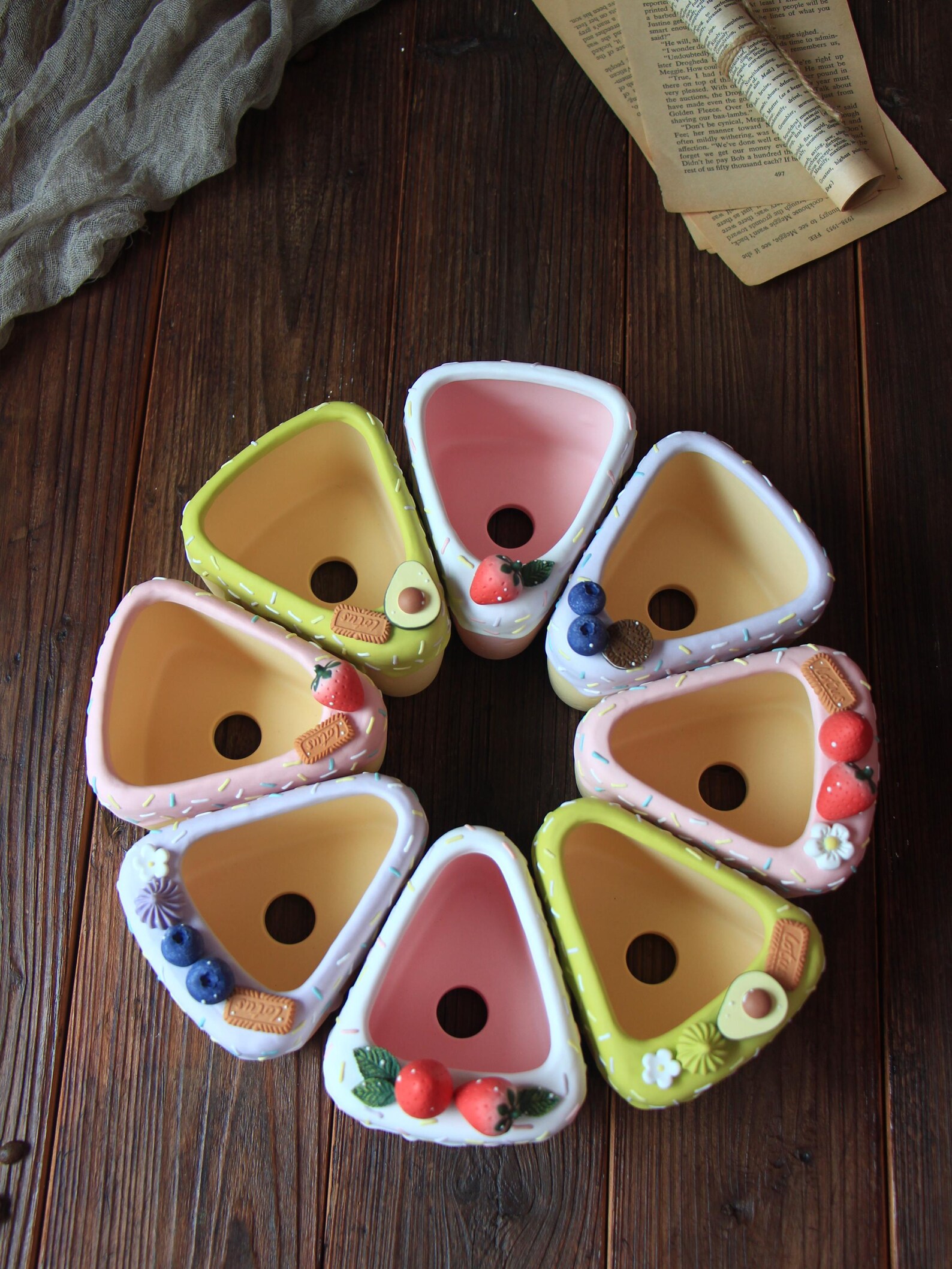 Handmade Ceramic Cake Planter: Dessert Lover Gift - Etsy