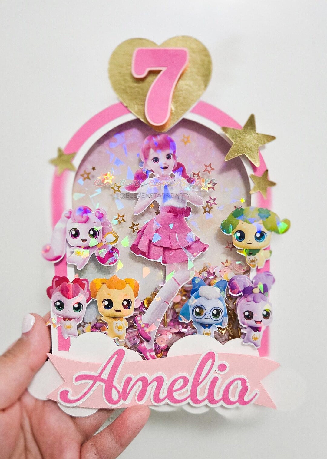 Teenieping Inspired Shaker Cake Topper, Children Birthday Decoration ...